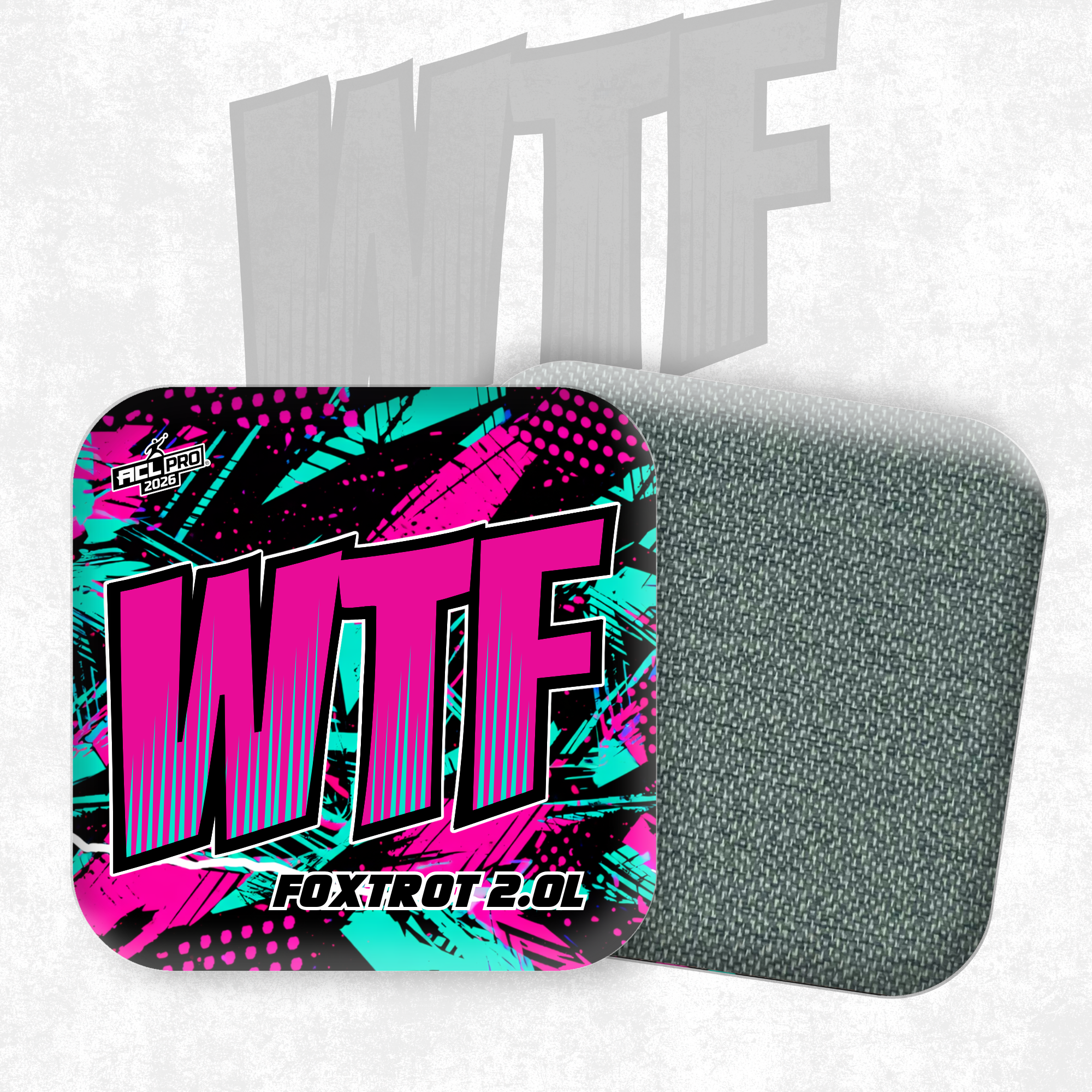2026 WTF Foxtrot 2.0 Big Logo- ACL Pro Stamped Cornhole Bags - Set of ...